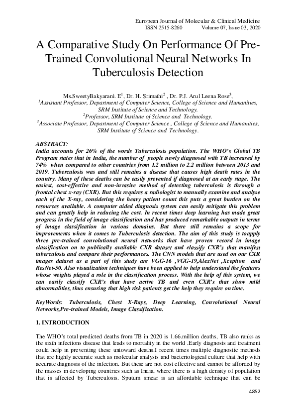 (PDF) A Comparative Study On Performance Of Pre- Trained Convolutional ... (PDF) A Comparative Study On Performance Of Pre- Trained Convolutional ...