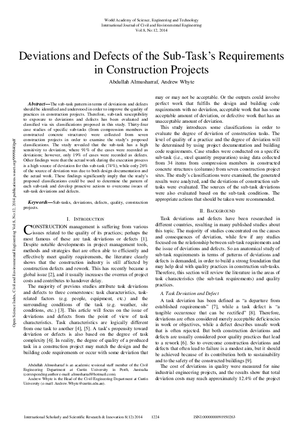 (PDF) Deviations and Defects of the Sub-Task’s Requirements in ...
