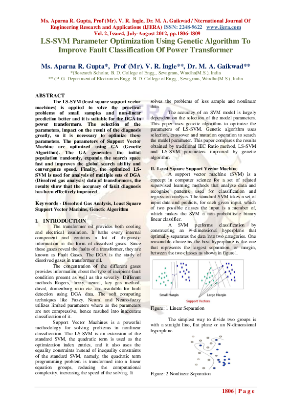 Pdf Ls Svm Parameter Optimization Using Genetic Algorithm To Improve