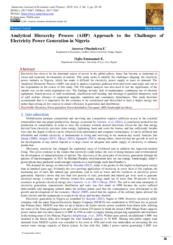 (PDF) Analytical Hierarchy Process (AHP) Approach to the Challenges of ...