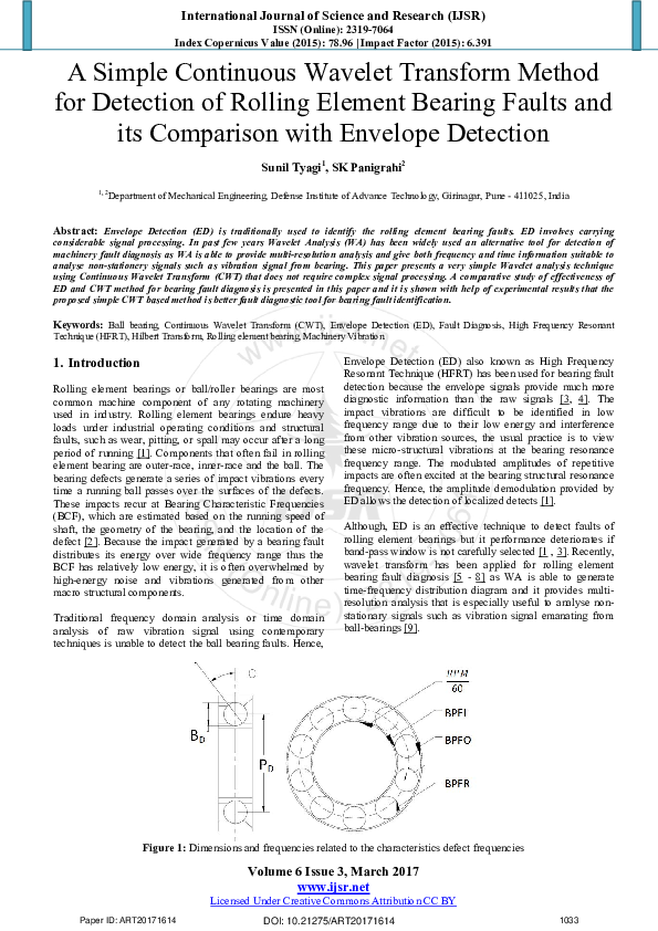 Pdf A Simple Continuous Wavelet Transform Method For Detection Of