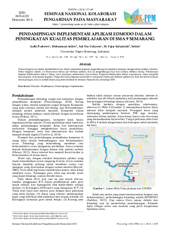 (PDF) Pendampingan Implementasi Aplikasi Edmodo dalam Peningkatan Kualitas Pembelajaran di SMA 9 ...