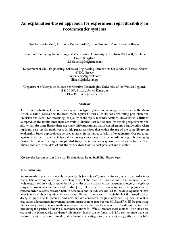 (PDF) An explanation-based approach for experiment reproducibility in ...