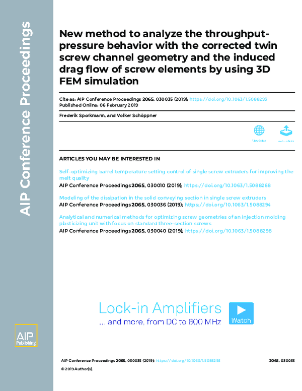 (PDF) New method to analyze the throughput-pressure behavior with the ...