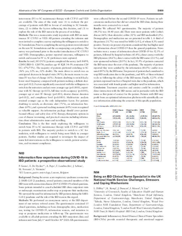 (PDF) N04 Being an IBD Clinical Nurse Specialist in the UK National ...