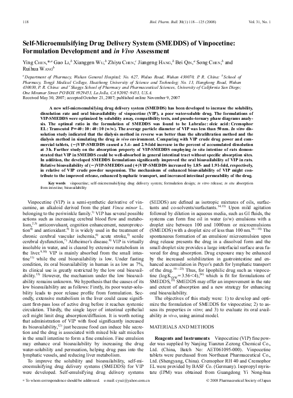 (PDF) Self micro-emulsifying drug delivery system (SMEDDS) : Review
