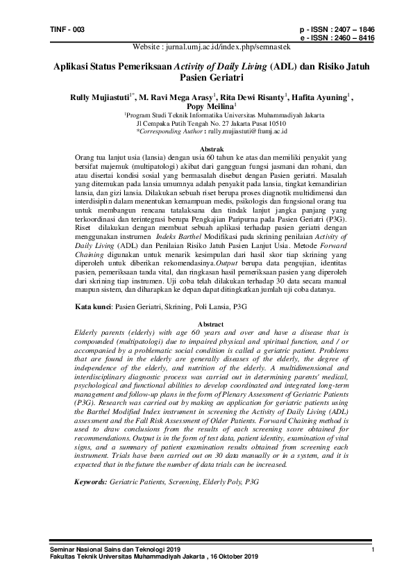 (PDF) Aplikasi Status Pemeriksaan Activity of Daily Living (ADL) dan ...