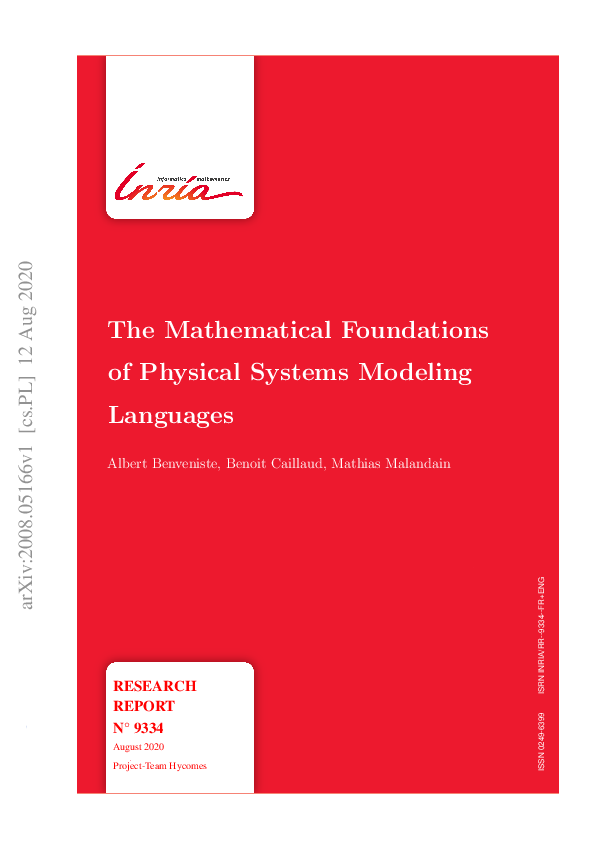 (PDF) The mathematical foundations of physical systems modeling languages