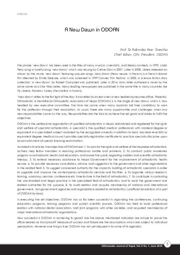 (PDF) A New Dawn in ODOAN