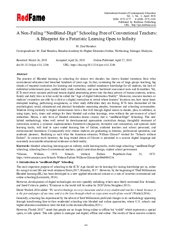 (PDF) A Non-Failing “NeoBlend-Digit” Schooling Free of Conventional ...