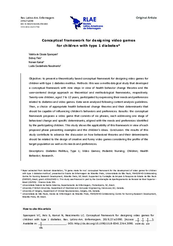 (PDF) Conceptual framework for designing video games for children with ...