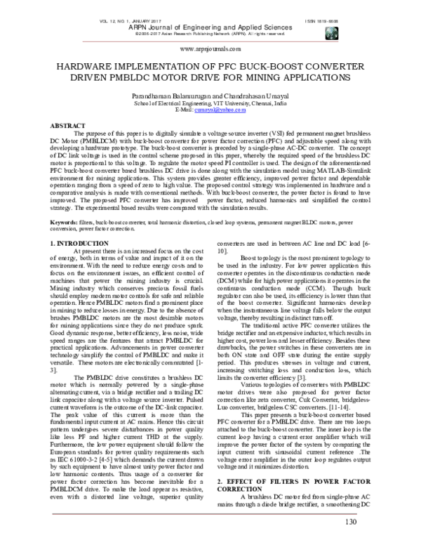(PDF) PFC Buck-Boost Converter for PMBLDC Motors