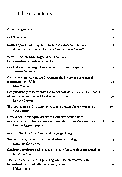 Pdf Synchrony And Diachrony Introduction To A Dynamic Interface