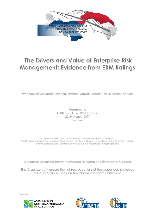 (PDF) The drivers and value of enterprise risk management: evidence ...