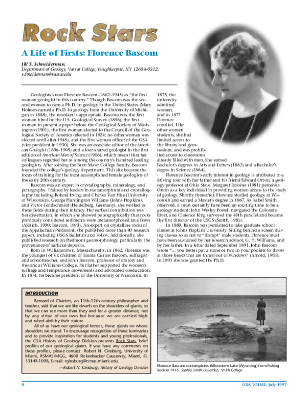 (PDF) A Life of Firsts: Florence Bascom