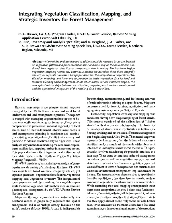 (PDF) Integrating Vegetation Classification, Mapping, and Strategic ... (PDF) Integrating Vegetation Classification, Mapping, and Strategic ...
