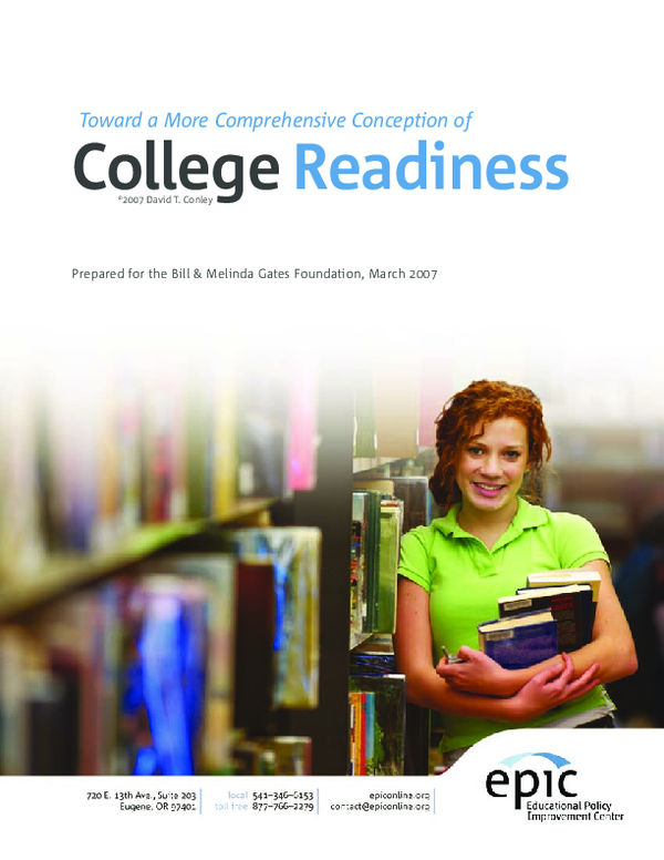 (PDF) An Operational Definition of College Readiness 5 Uses of the ...