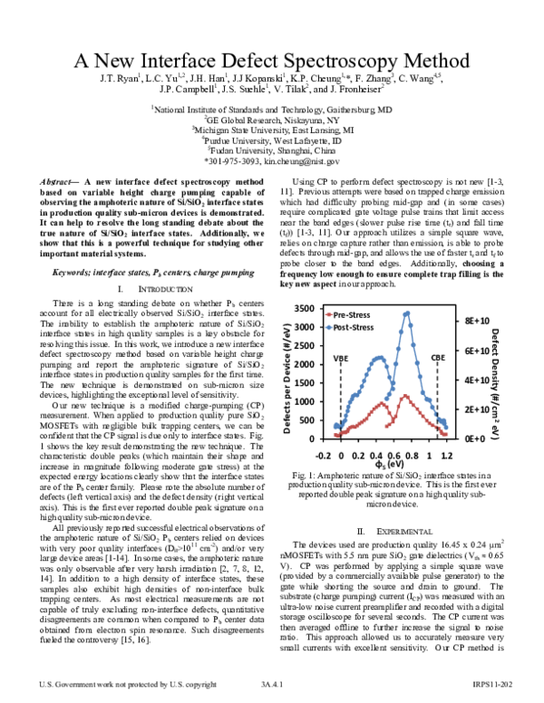 (PDF) A new interface defect spectroscopy method