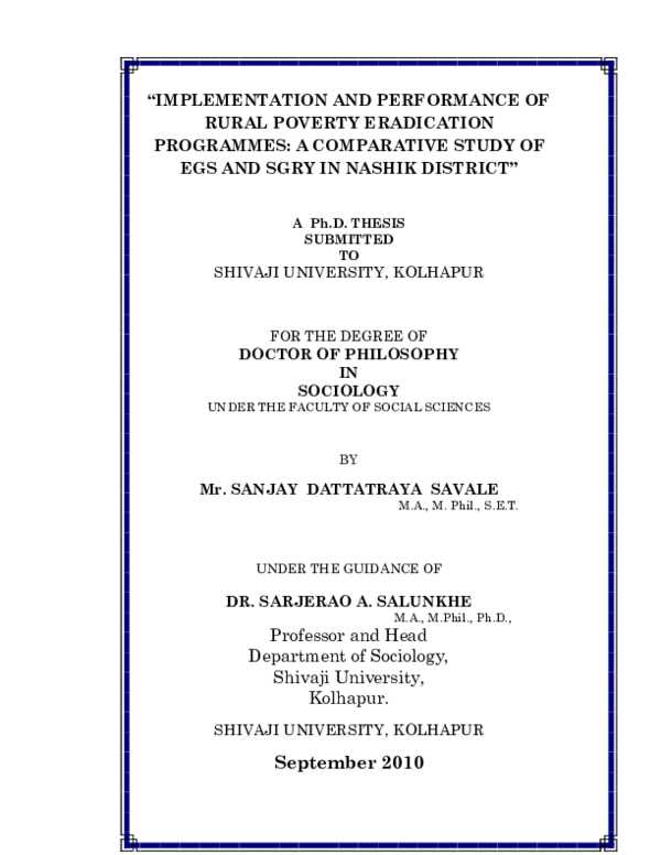 (PDF) Implementation and performance of rural poverty eradication ...