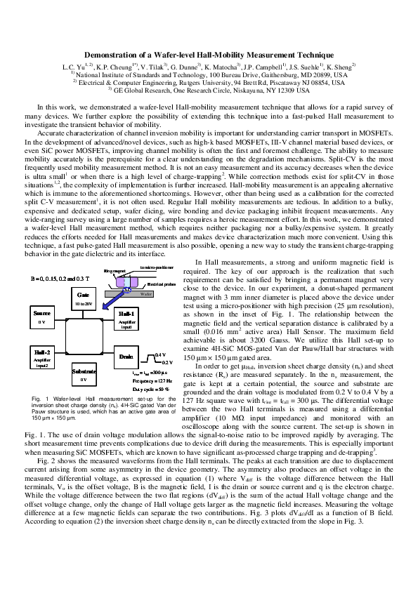 (PDF) Demonstration of a Wafer-level Hall-Mobility Measurement ...