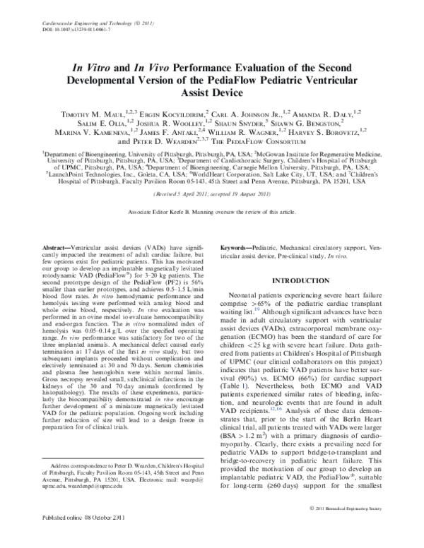 (PDF) In Vitro and In Vivo Performance Evaluation of the Second ...