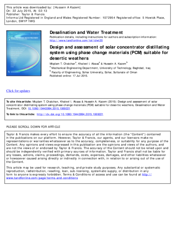 (PDF) Desalination and Water Treatment