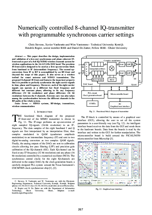 (PDF) Numerically controlled 8-channel IQ-transmitter with programmable ...