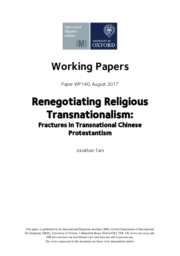 (PDF) Renegotiating Religious Transnationalism: Fractures in ...