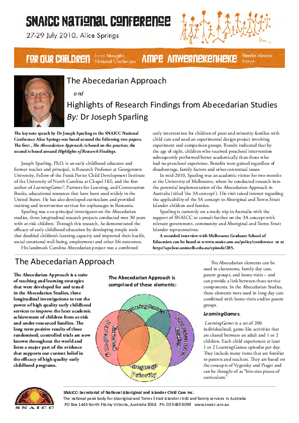 (PDF) The Abecedarian Approach