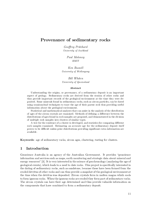 (PDF) Provenance of sedimentary rocks