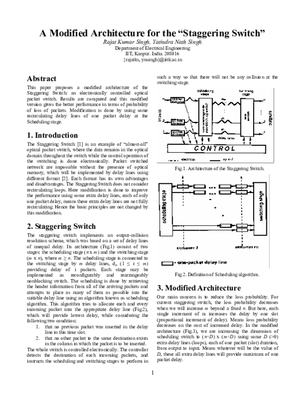 (PDF) A Modified Architecture for the Staggering Switch