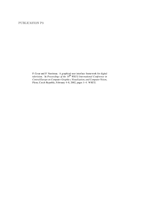 (PDF) Unified GUI Framework for Digital TV Devices