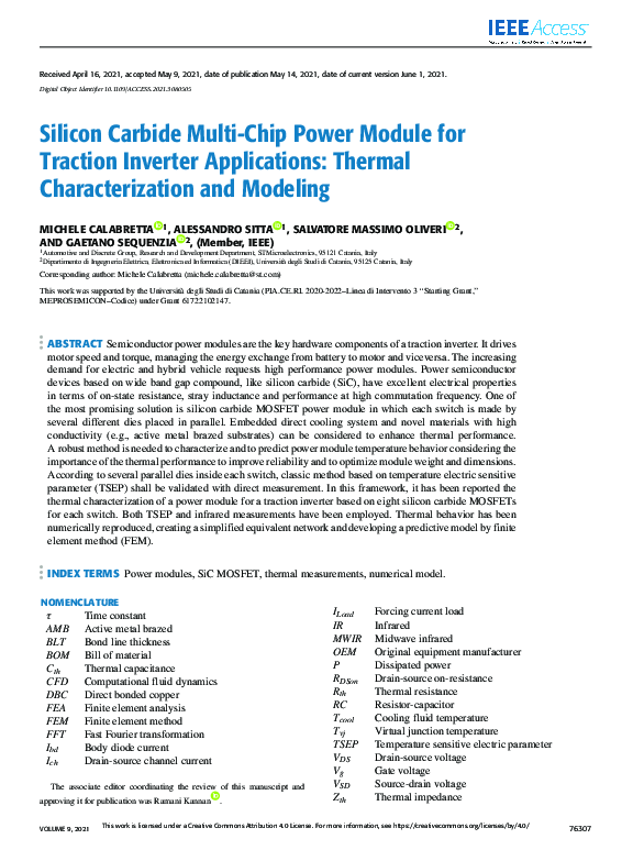 (PDF) Silicon Carbide Multi-Chip Power Module for Traction Inverter ...