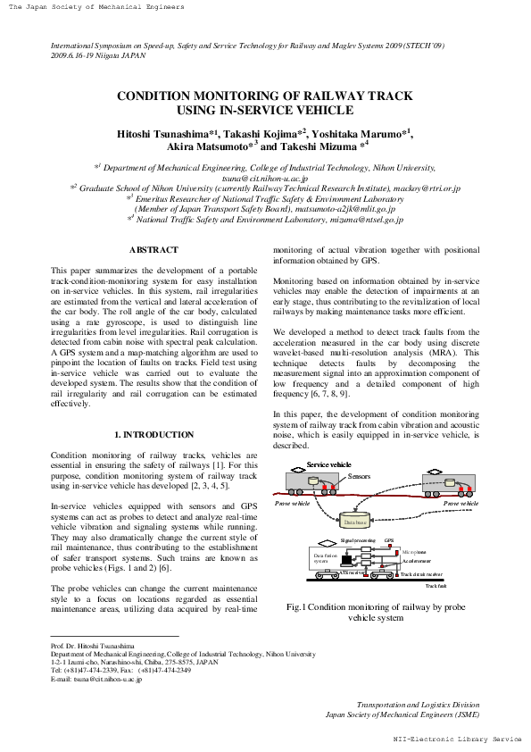 (PDF) 345303 CONDITION MONITORING OF RAILWAY TRACK USING IN-SERVICE ...