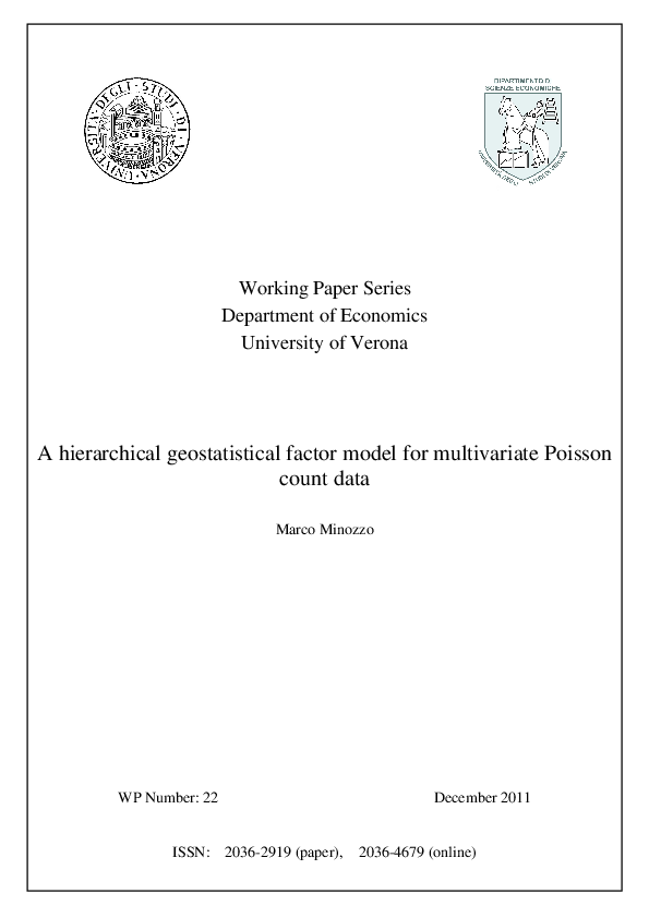 Pdf A Hierarchical Geostatistical Factor Model For Multivariate Poisson Count Data