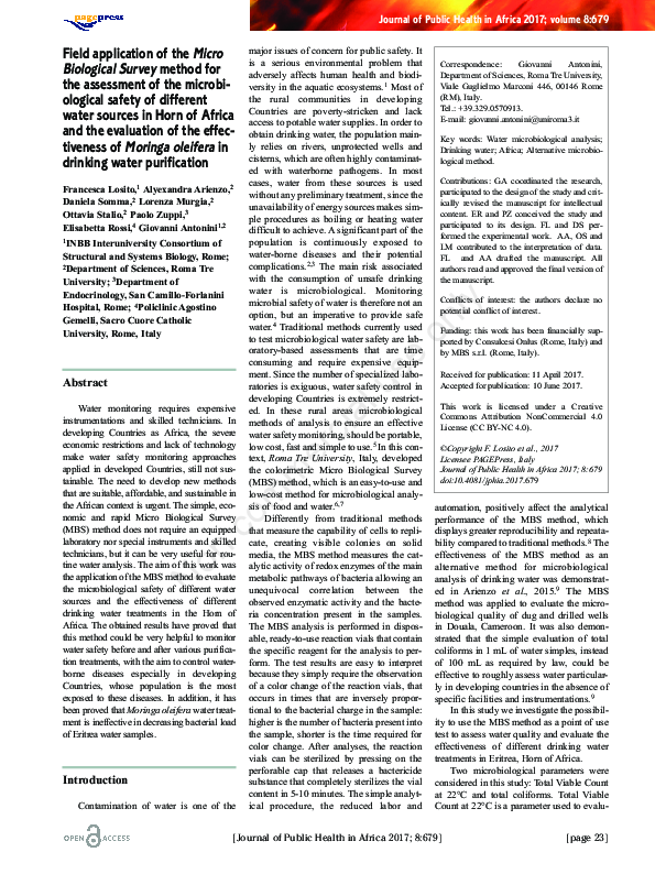 (PDF) Field application of the Micro Biological Survey method for the ...