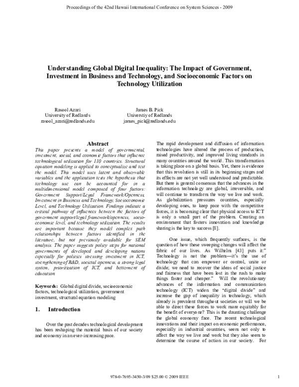 (PDF) Understanding Global Digital Inequality: The Impact of Government ...