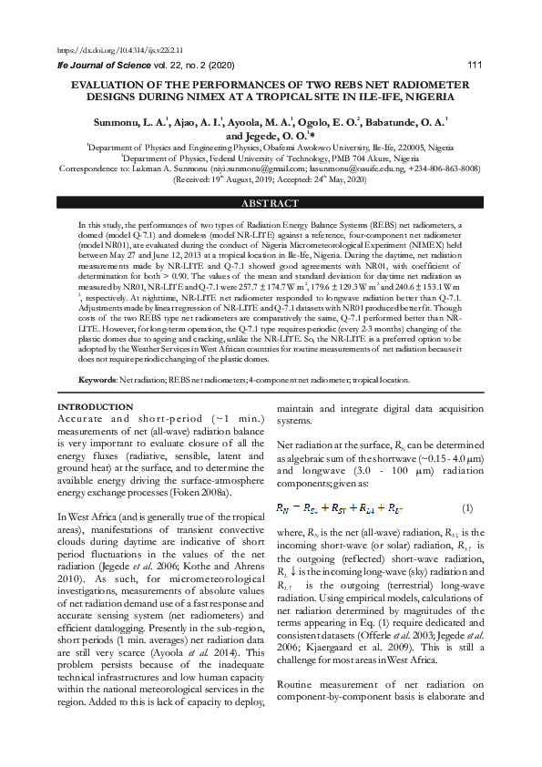 (PDF) Evaluation of the performances of two rebs net radiometer designs ...