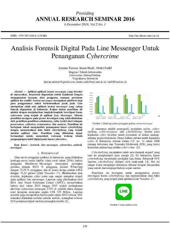 (PDF) Analisis Forensik Digital Pada Line Messenger Untuk Penanganan Cybercrime