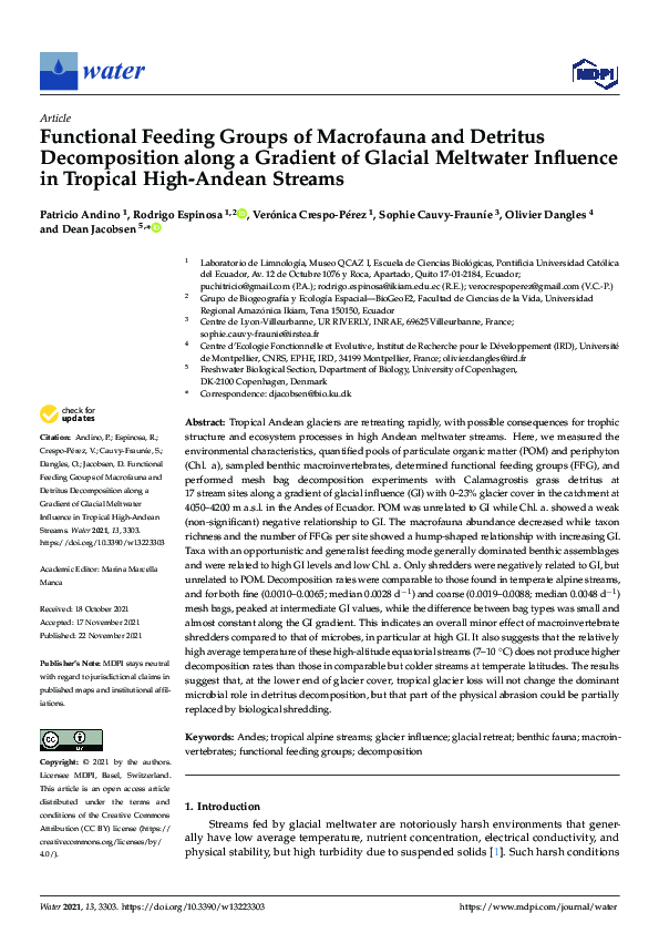 (PDF) Functional Feeding Groups of Macrofauna and Detritus Decomposition along a Gradient of ...