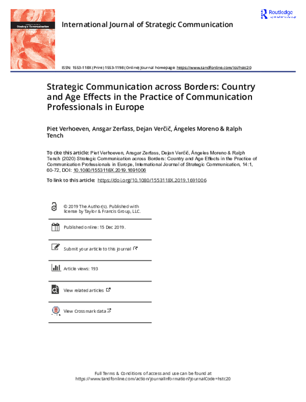 (PDF) Strategic Communication across Borders: Country and Age Effects ...