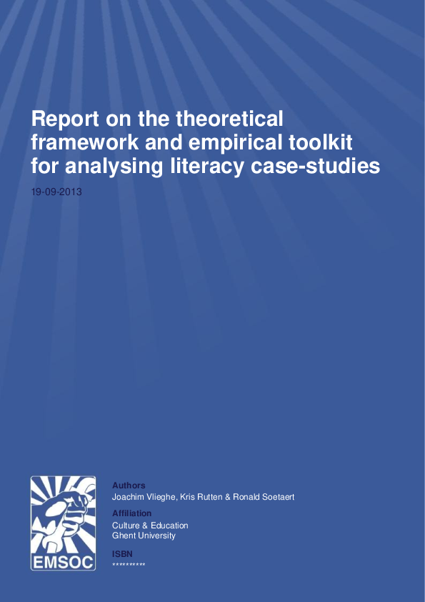 (PDF) Report on the theoretical framework and empirical toolkit for ...