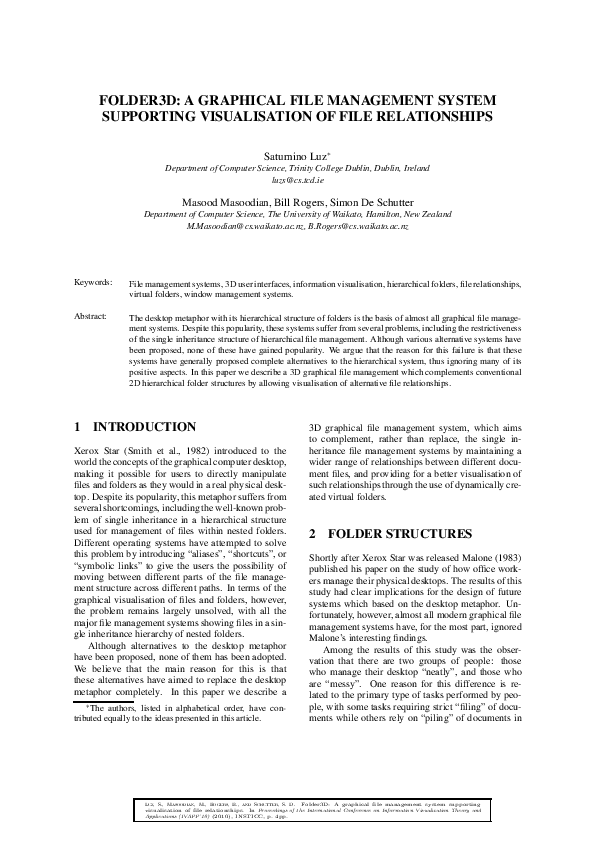 (PDF) FOLDER3D: A graphical file management system supporting ...