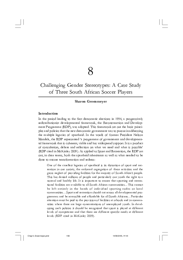 (PDF) Challenging Gender Stereotypes: A Case Study of Three South ...