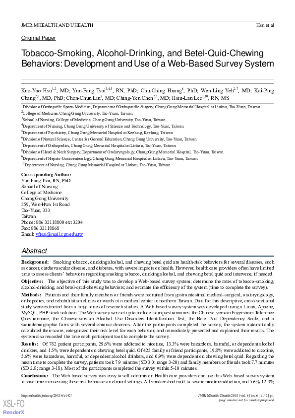 (PDF) Tobacco-Smoking, Alcohol-Drinking, and Betel-Quid-Chewing ...