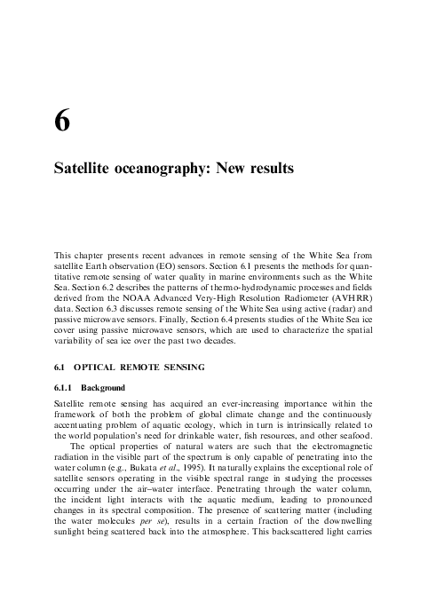 (PDF) Satellite oceanography: New results