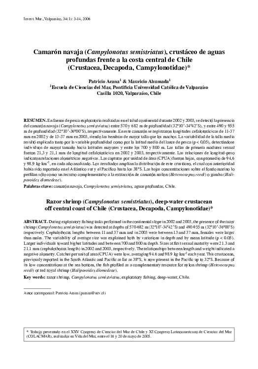 (PDF) Camarón navaja (Campylonotus semistriatus), crustáceo de aguas ...