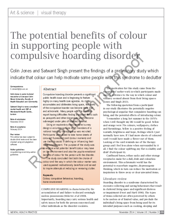 (PDF) The potential benefits of colour in supporting people with ...