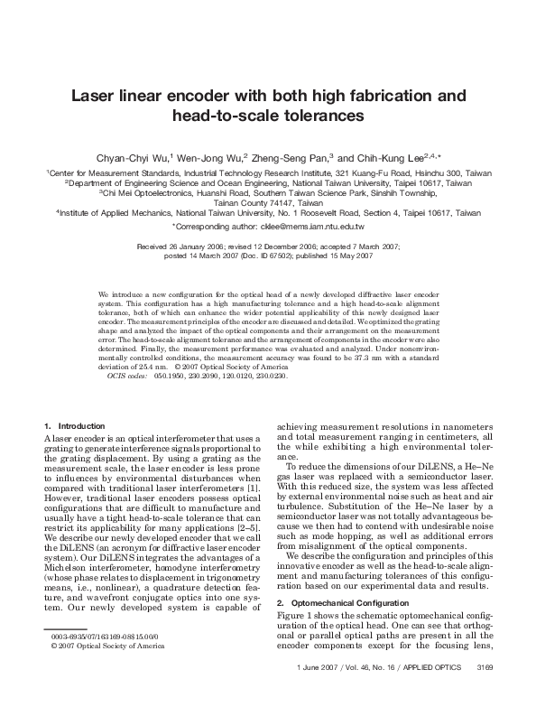 (PDF) Laser linear encoder with both high fabrication and head-to-scale ...