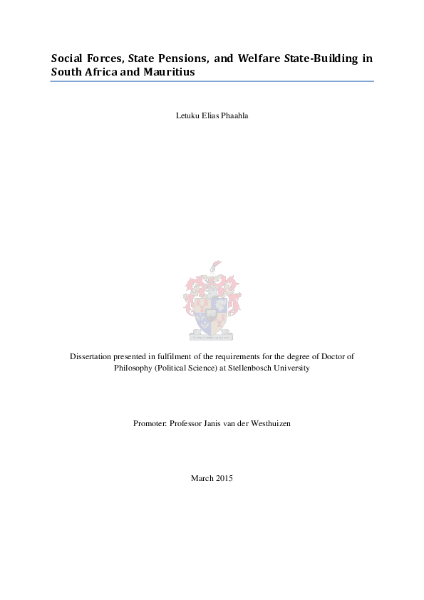 (PDF) Social forces, state pensions, and welfare state-building in ...
